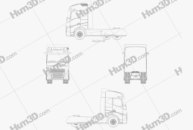Volvo truck blueprints Download in PNG - Страница 2 - 3DModels.org