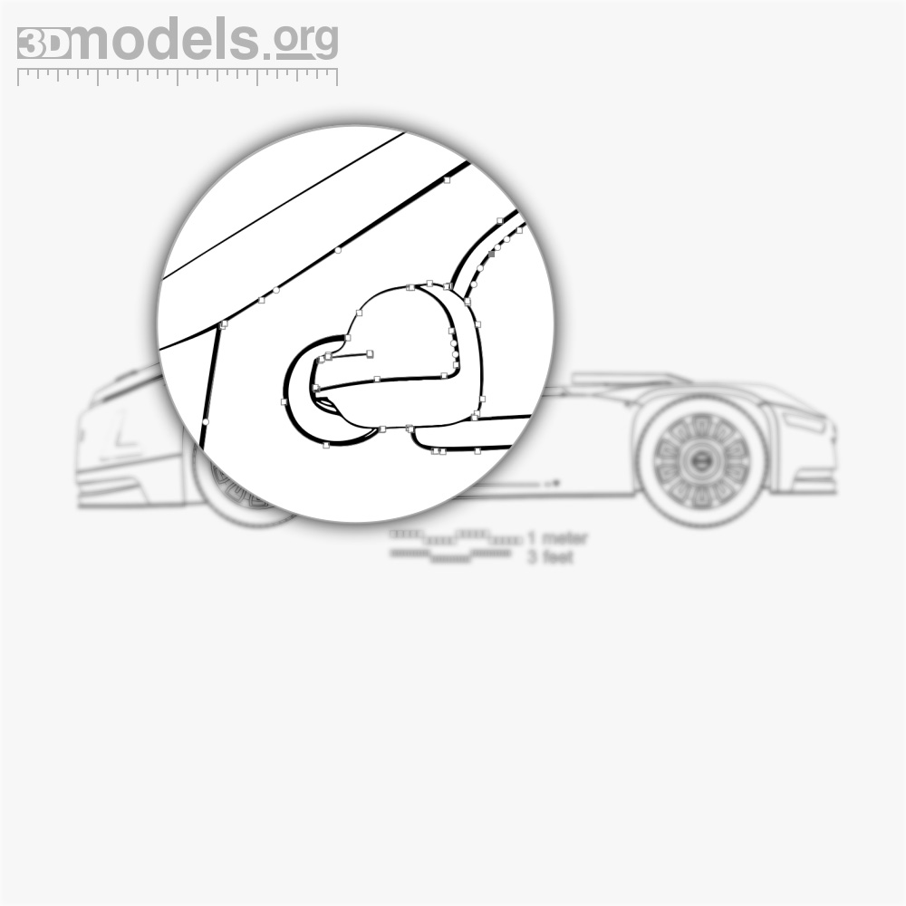 Volvo Vera Autonomous Prototype Tractor Truck 2020 Vector Blueprint ...