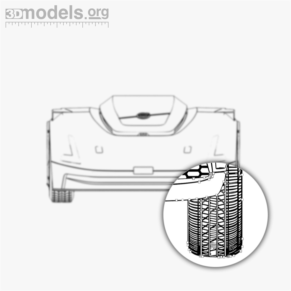 Volvo Vera Autonomous Prototype Tractor Truck 2020 Vector Blueprint ...