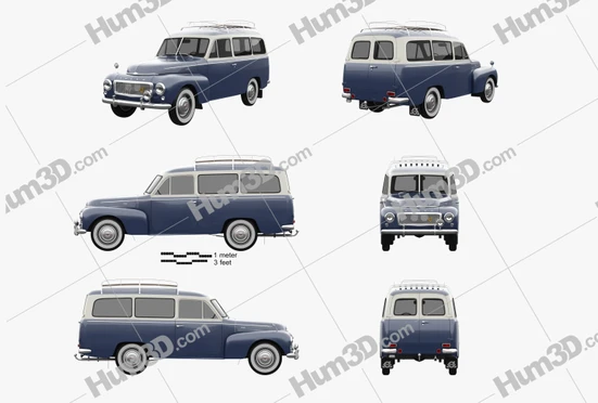 Volvo blueprints Download in PNG - 3DModels.org