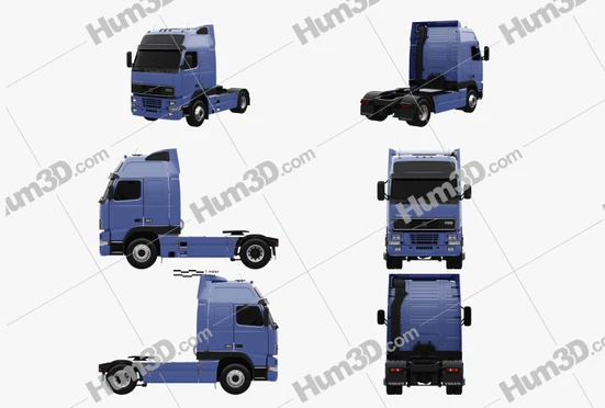 Volvo blueprints Download in PNG - 3DModels.org