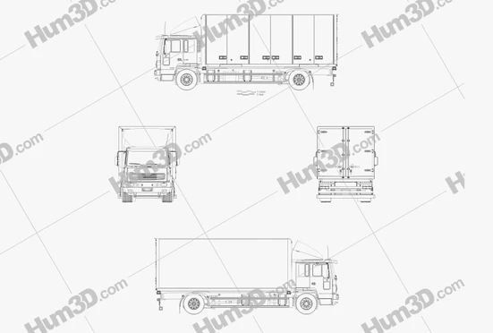 Volvo truck blueprints Download in PNG - 3DModels.org