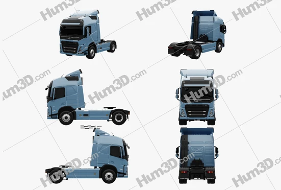 Volvo truck blueprints Download in PNG - 3DModels.org