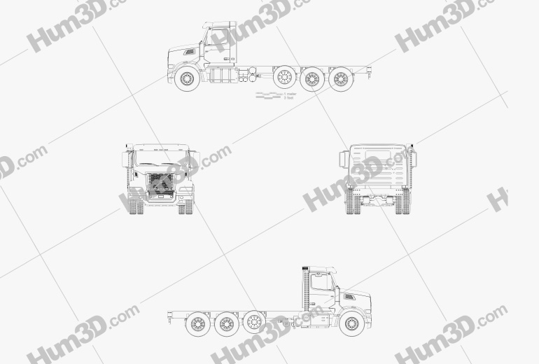 Volvo truck blueprints Download in PNG - 2페이지 - 3DModels.org