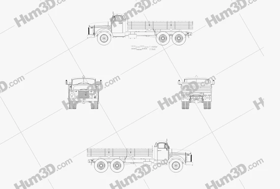Volvo blueprints Download in PNG - 3DModels.org