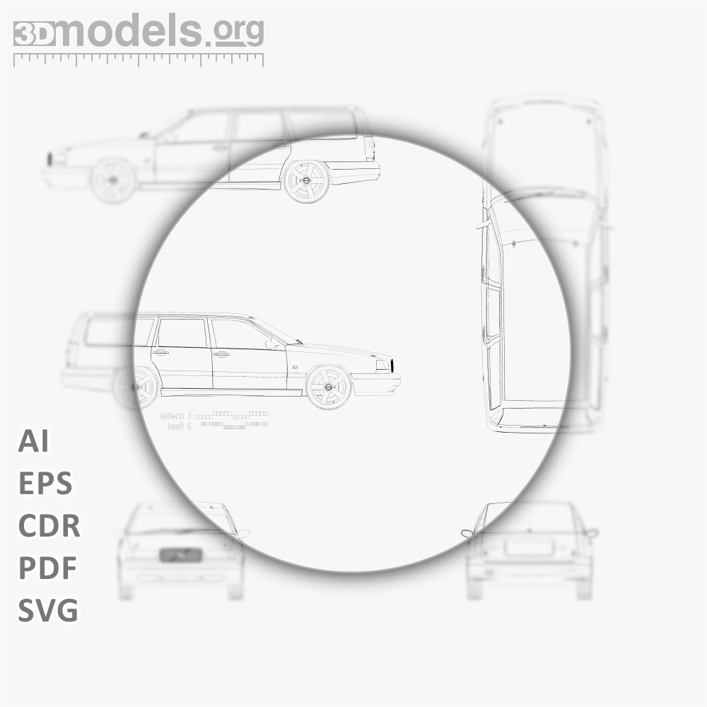 Volvo 855 BTCC 1996 Vector Blueprint - 3DModels.org