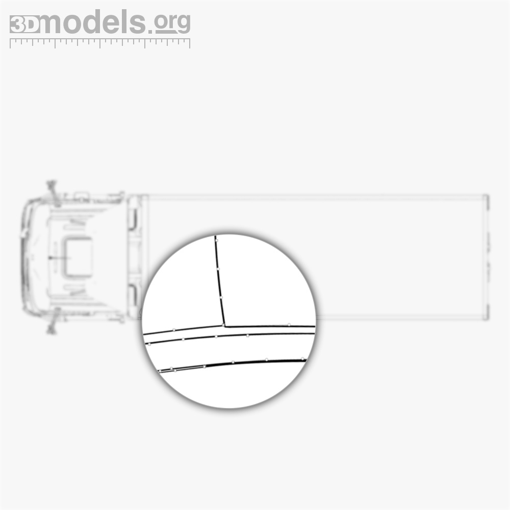 Volvo FL Box Truck Electric 2025 Vector Blueprint - 3DModels.org
