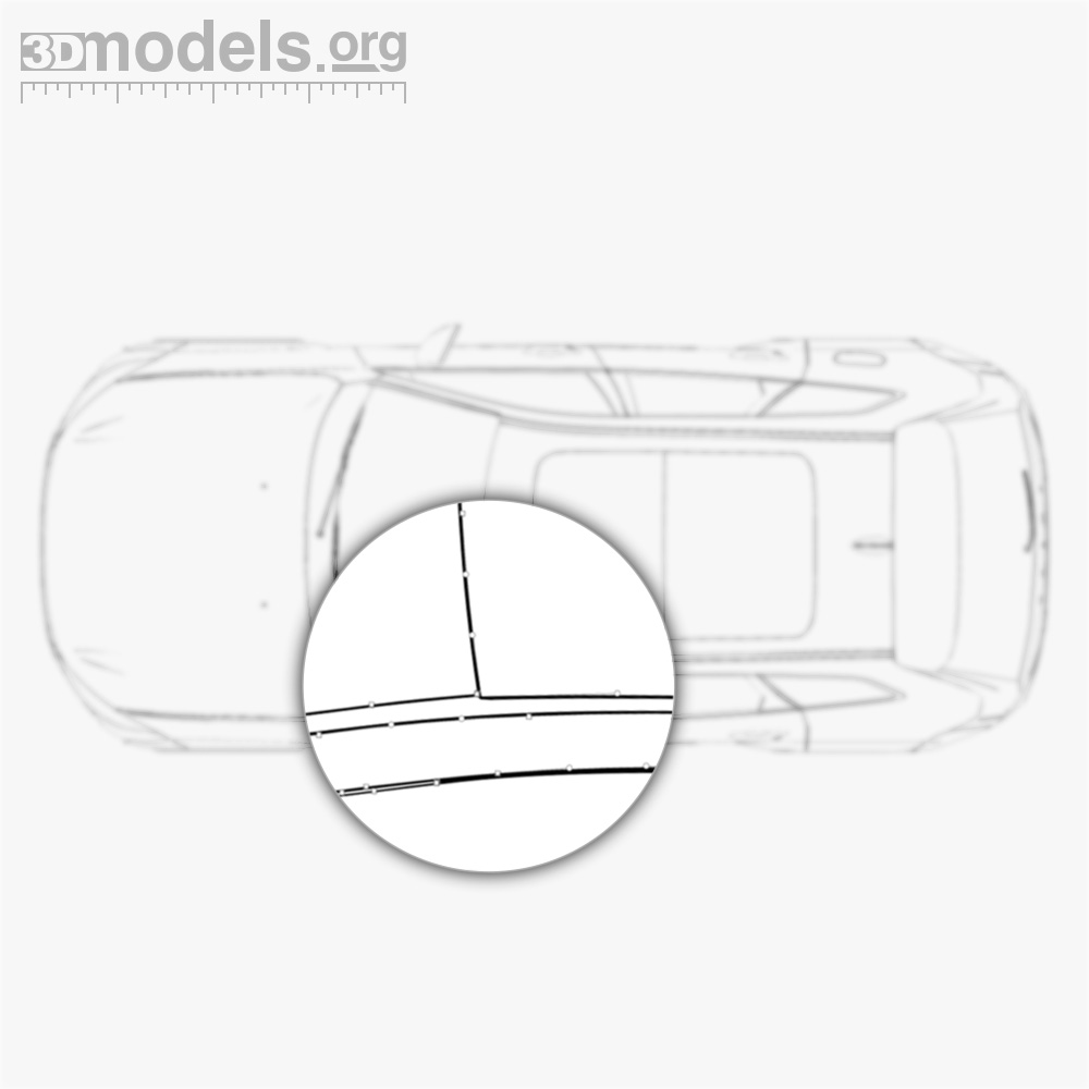 Volvo XC60 T8 2025 Vector Blueprint - 3DModels.org