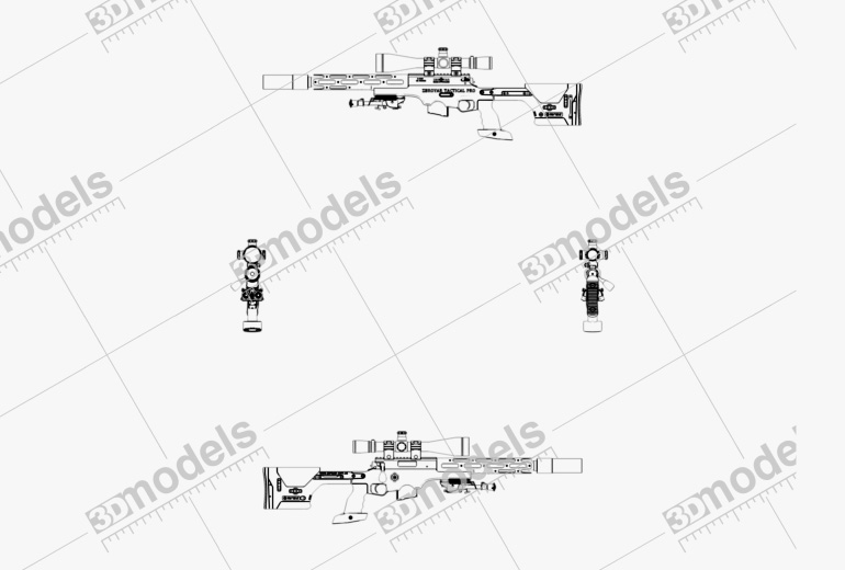 Zbroyar .458 SOCOM Blueprint - 3DModels.org