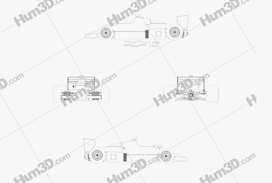 F1 blueprints Download in PNG - 3DModels.org