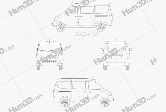 Wuling blueprints Download in PNG - 3DModels.org
