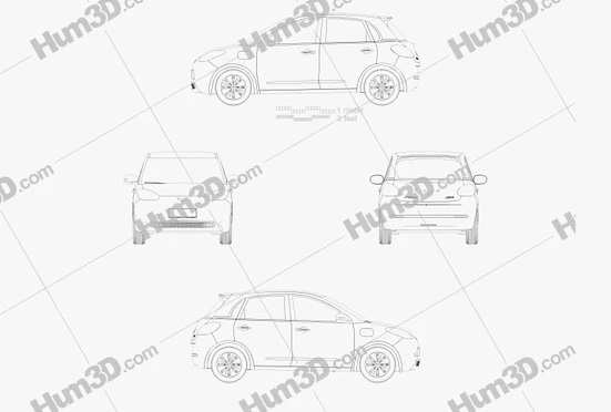 Wuling blueprints Download in PNG - 3DModels.org