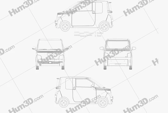 Wuling blueprints Download in PNG - 3DModels.org