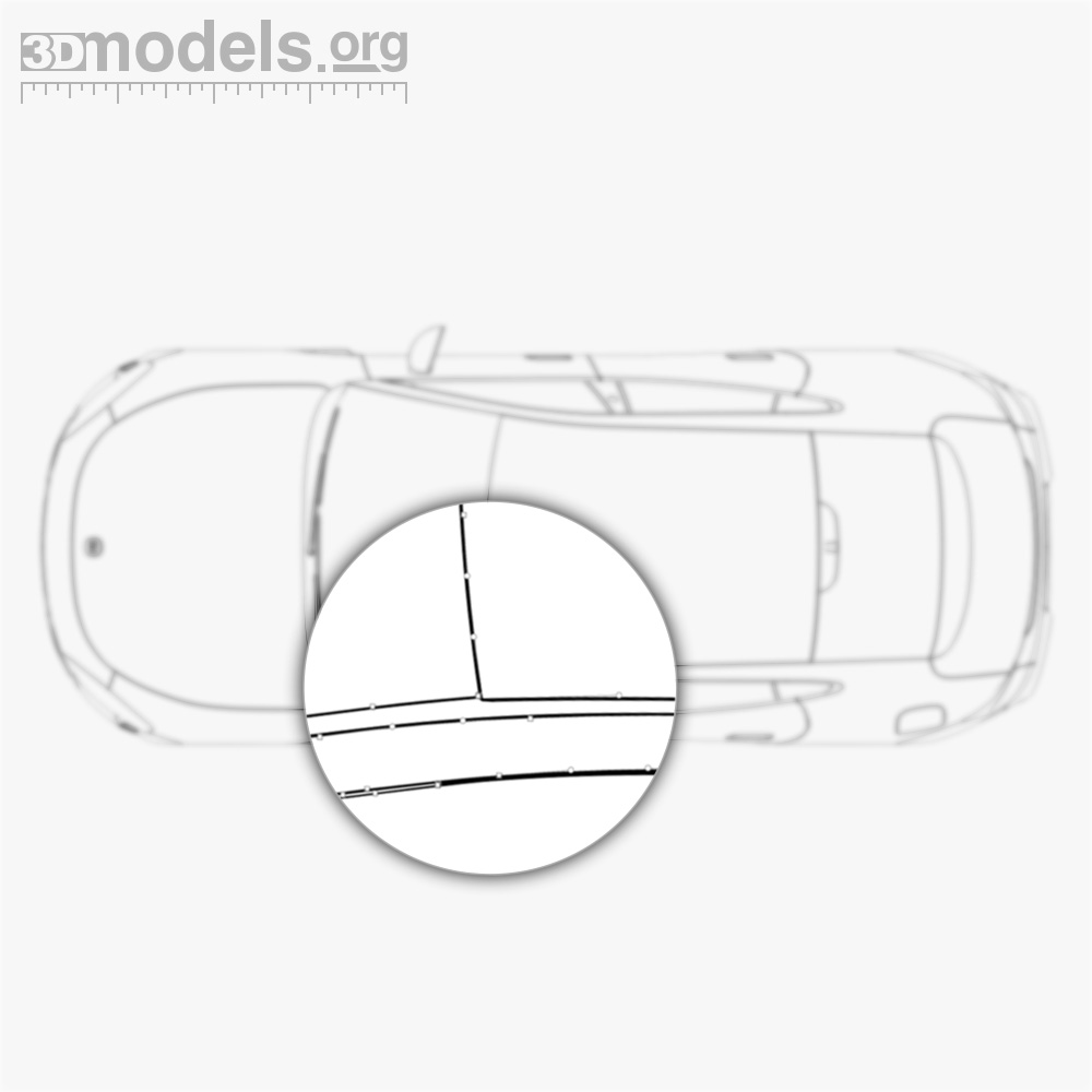 Xiaomi SU7 2025 Vector Blueprint - 3DModels.org
