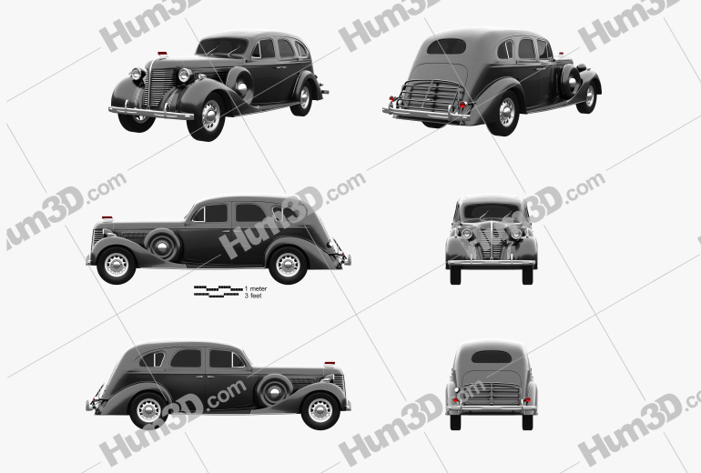 ZIS 101A 1939 Blueprint Template - 3DModels.org