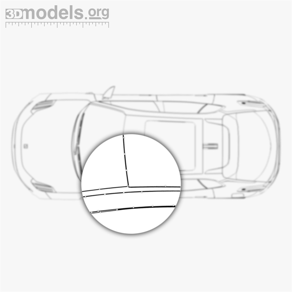 Zeekr 001 2025 Vector Blueprint - 3DModels.org