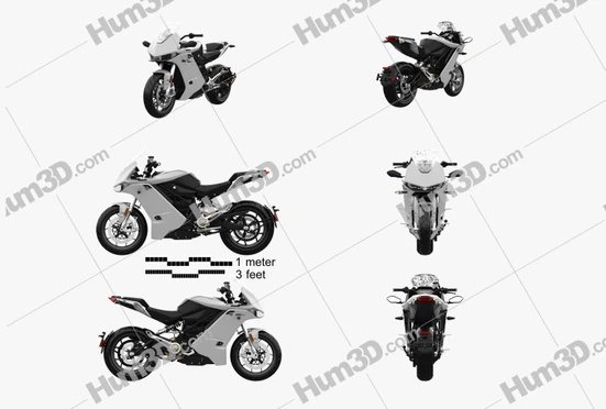 Zero Motorcycles blueprints Download in PNG - 3DModels.org