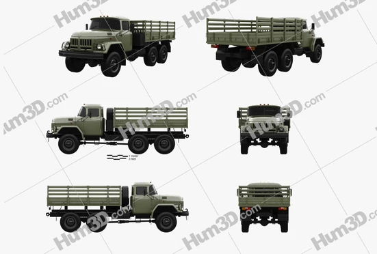 ZIL blueprints Descargar en PNG - 3DModels.org