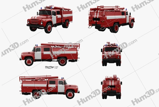 ZIL blueprints Descargar en PNG - 3DModels.org