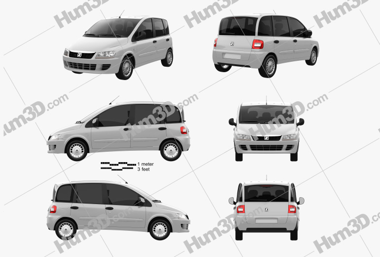 Zotye Multiplan 2013 Blueprint Template - 3DModels.org