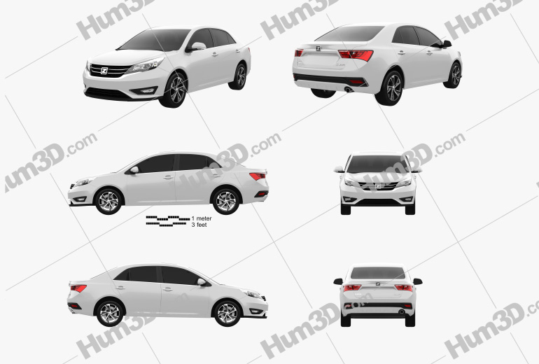 Zotye Z360 2020 Blueprint Template - 3DModels.org