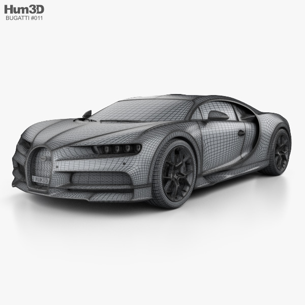 Bugatti Chiron 2020 3D model - Download Sports car on 3DModels.org