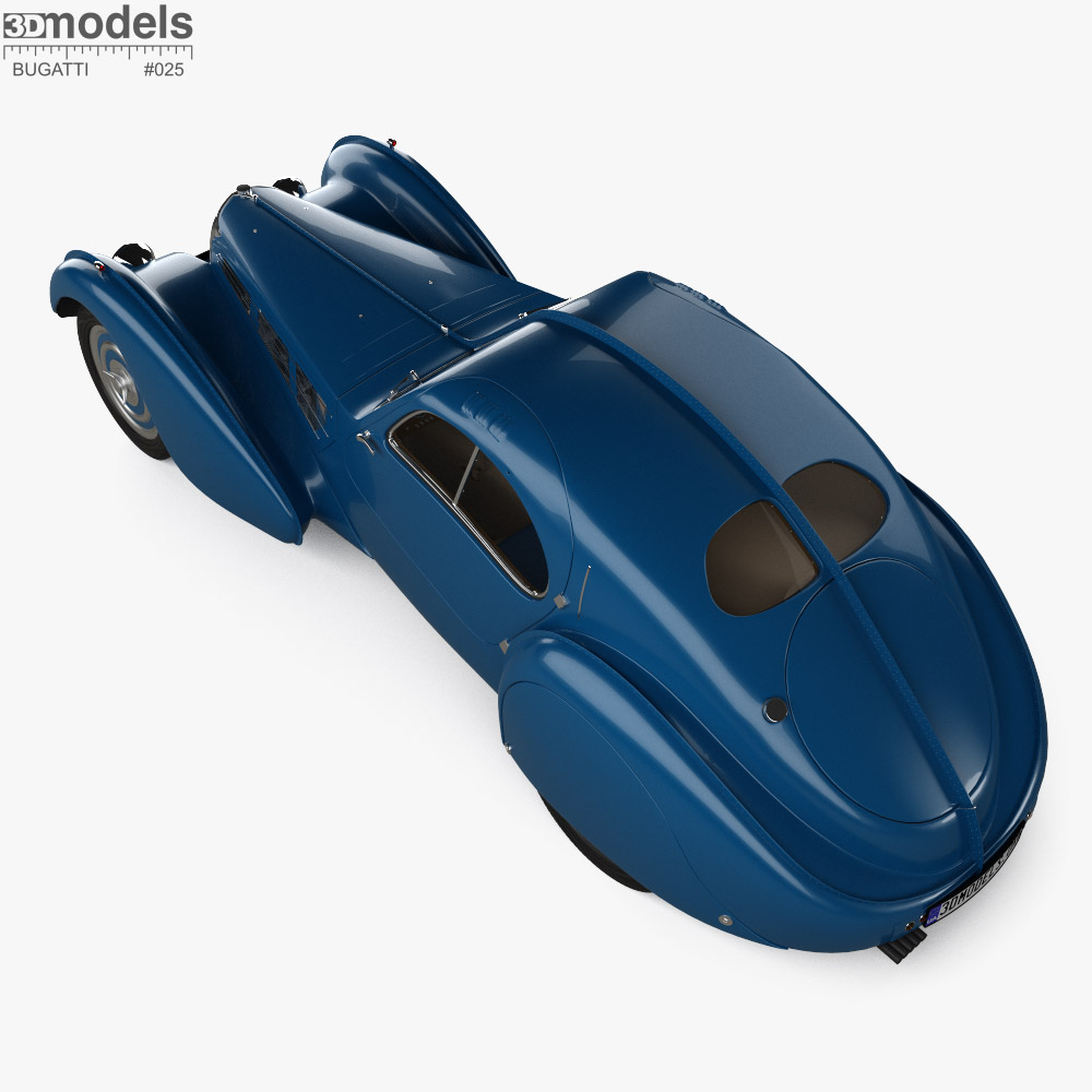 Bugatti Type 57SC Atlantic con interior y motor 1939 Modelo 3D ...