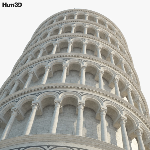 Leaning Tower of Pisa 3D model - Download Buildings on 3DModels.org