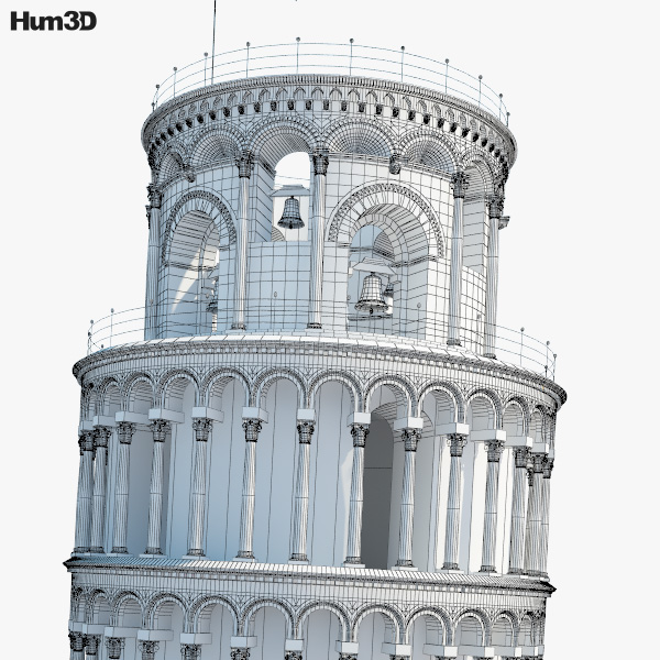 Leaning Tower of Pisa 3D model - Download Buildings on 3DModels.org