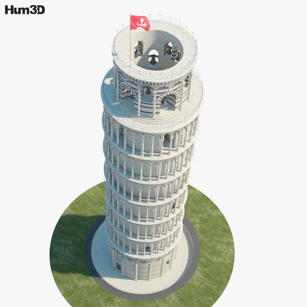 Leaning Tower of Pisa 3D model - Download Buildings on 3DModels.org