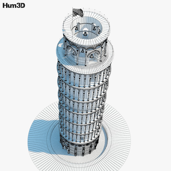 Leaning Tower of Pisa 3D model - Download Buildings on 3DModels.org