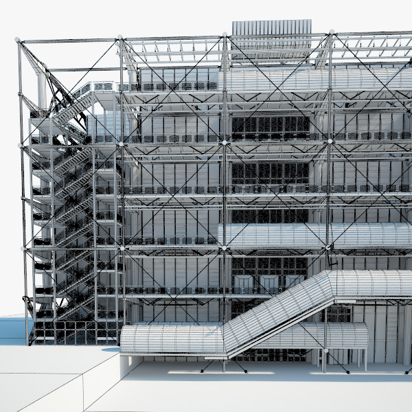 Centro Pompidou Modelo 3D - Descargar Edificios activado 3DModels.org