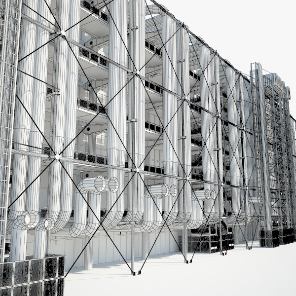 Centro Pompidou Modelo 3D - Descargar Edificios activado 3DModels.org