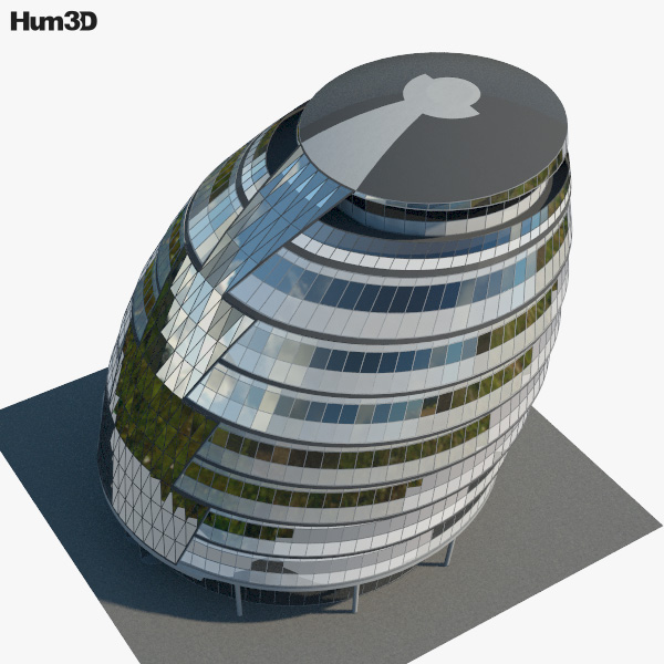 City Hall London 3D model - Download Buildings on 3DModels.org