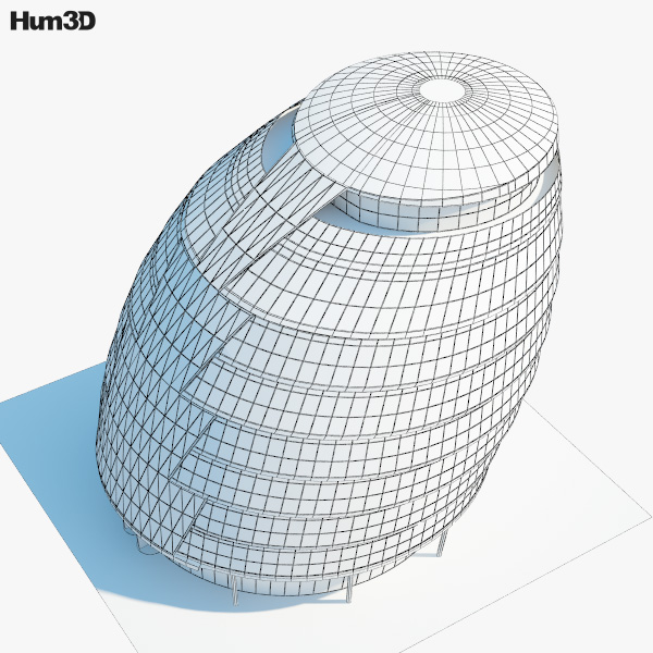 런던 시청 3D 모델 - 다운로드 건축물 on 3DModels.org