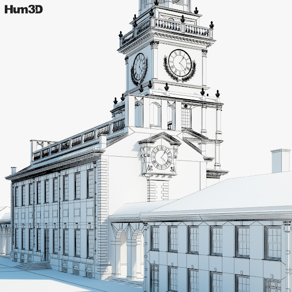 Independence Hall 3D model - Download Buildings on 3DModels.org