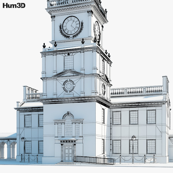 Independence Hall 3D model - Download Buildings on 3DModels.org