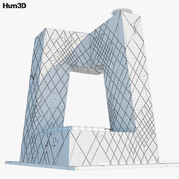 CCTV 본사 빌딩 3D 모델 - 다운로드 건축물 켜기 3DModels.org
