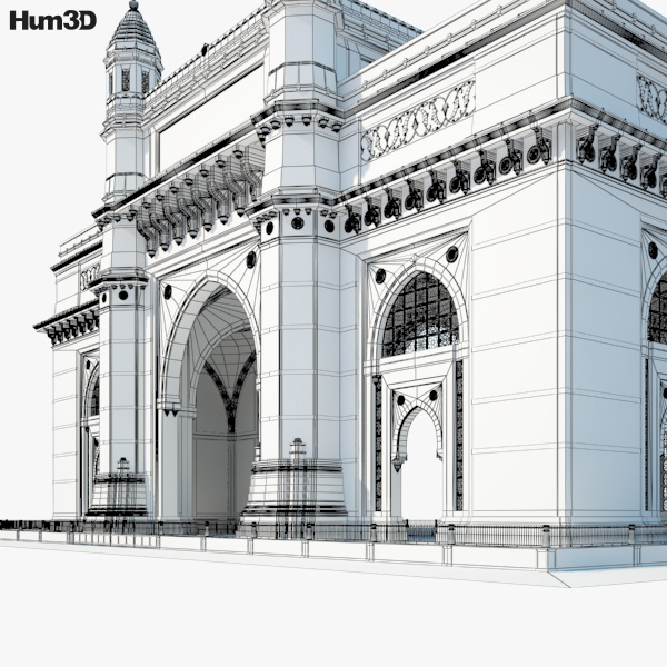 Gateway of India 3D model - Download Buildings on 3DModels.org