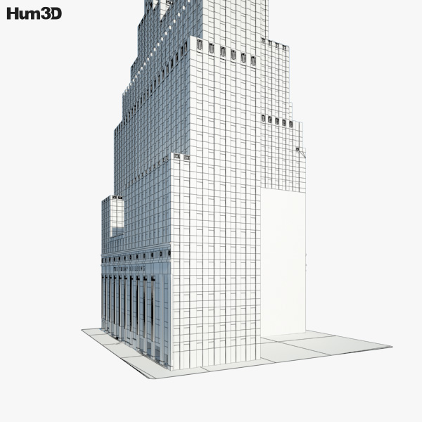 40 Wall Street Trump Building 3D model - Download Buildings on 3DModels.org