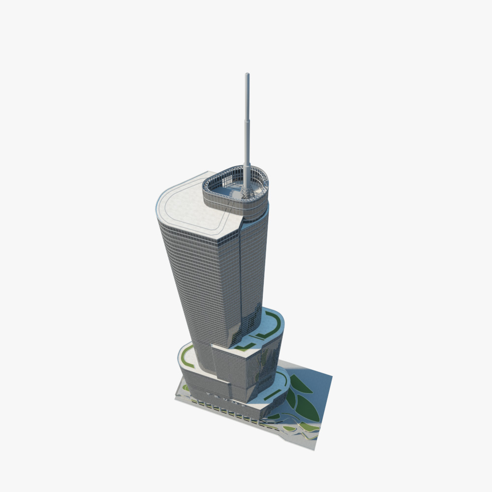 Trump International Hotel and Tower Chicago 3D model - Download ...