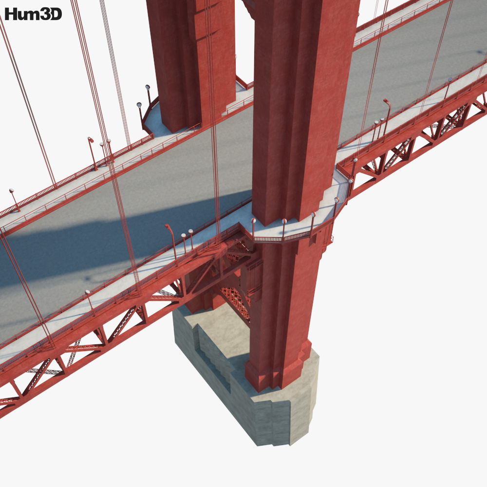 Puente Golden Gate Modelo 3D - Descargar Infrastructure Buildings ...