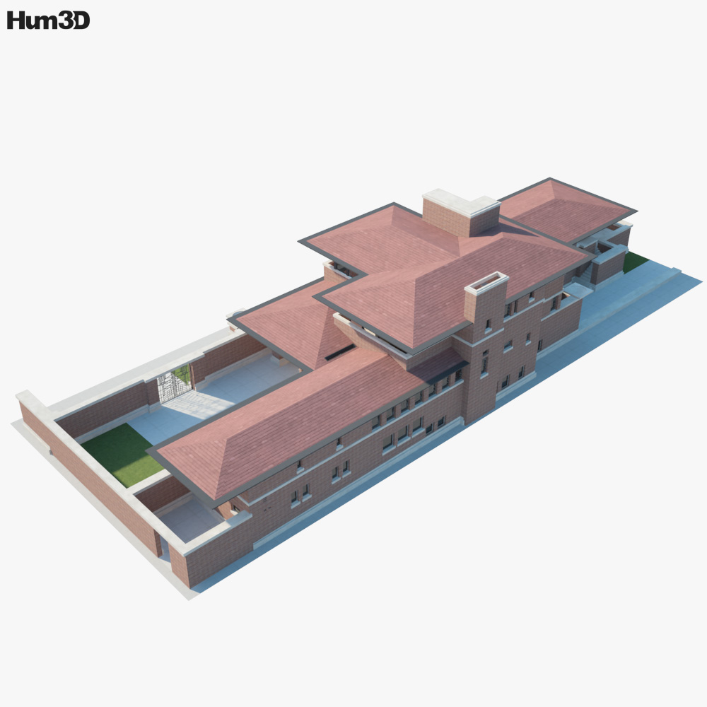 Robie House 3D model - Download Buildings on 3DModels.org