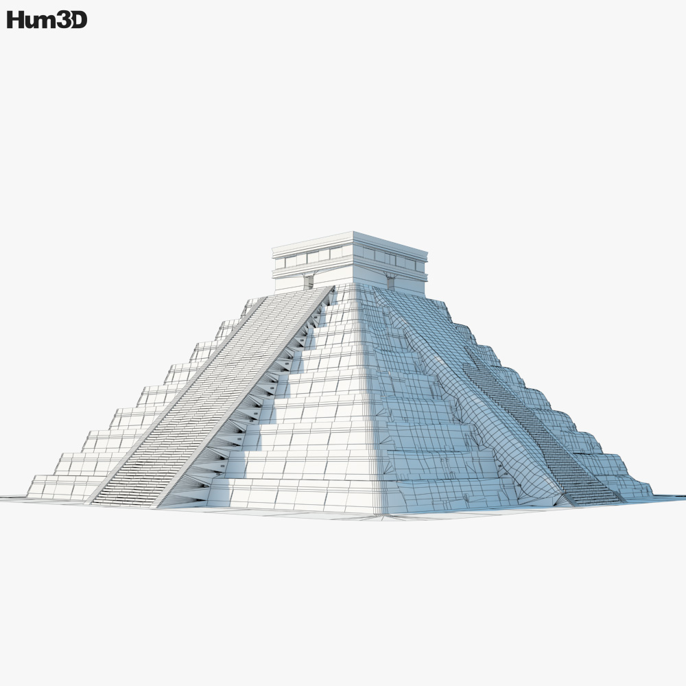 Templo de Kukulcán Modelo 3D - Baixar Edifício no 3DModels.org