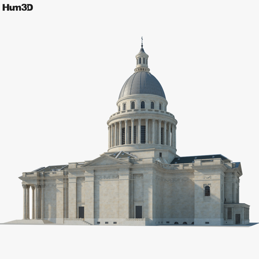파리의 판테온 3D 모델 - 다운로드 건축물 on 3DModels.org