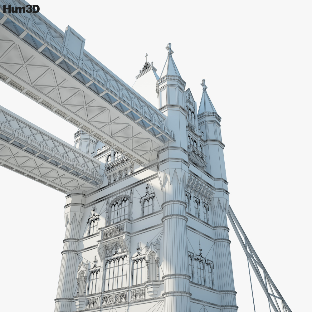 Tower Bridge 3D model - Download Infrastructure Buildings on 3DModels.org