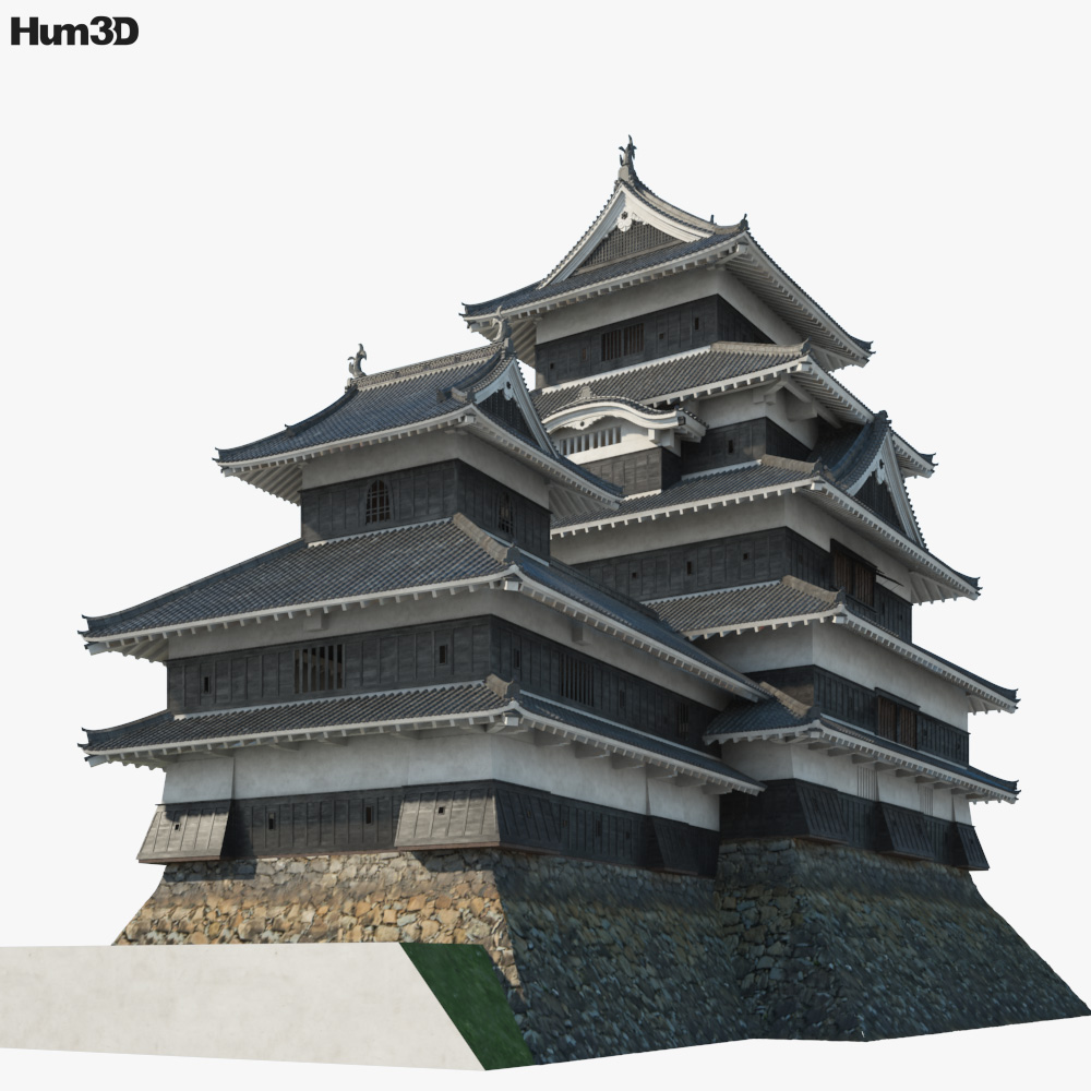 Matsumoto Castle 3D model - Download Buildings on 3DModels.org