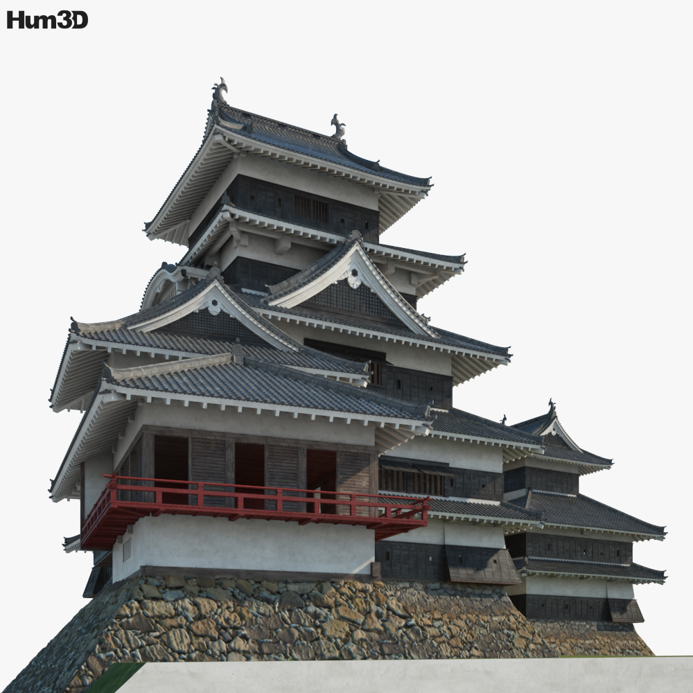 Matsumoto Castle 3D model - Download Buildings on 3DModels.org