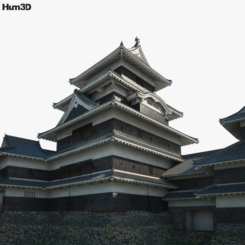 Matsumoto Castle 3D model - Download Buildings on 3DModels.org