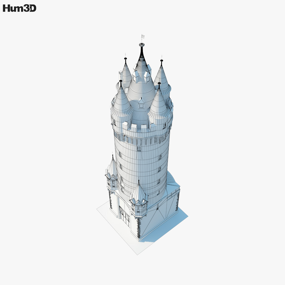 Eschenheimer Turm 3D model - Download Buildings on 3DModels.org